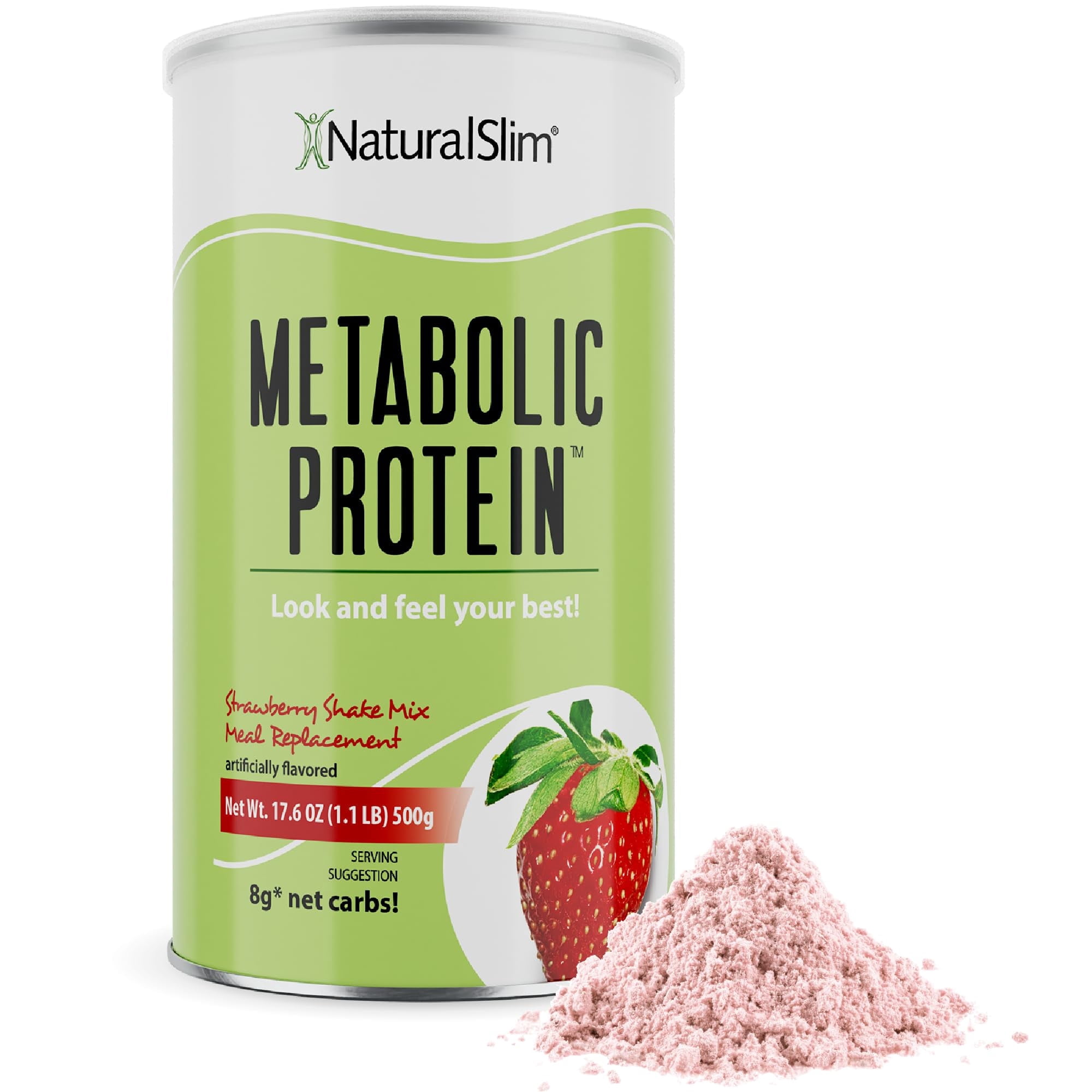 NaturalSlim Metabolic Whey Protein Powder Strawberry – Meal Replacement ...