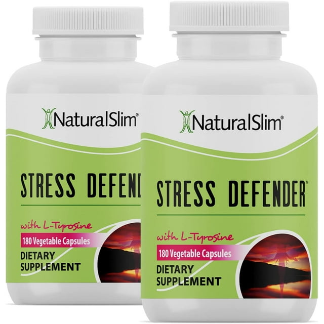 NaturalSlim Stress Defender 2-Pack - Stress Relief Supplement, 180 ...