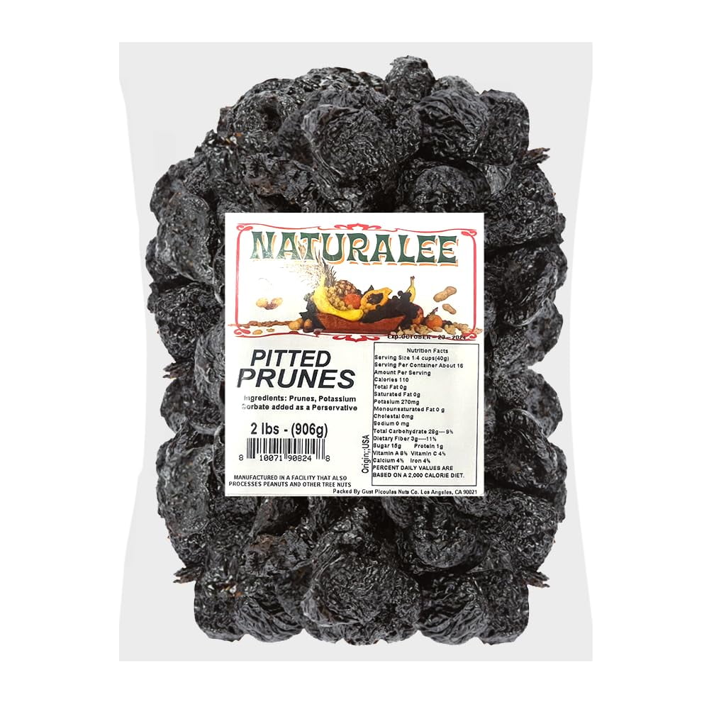 Naturalee Dried Prunes 2 XEF1 lb - Pitted - No Added Sugar - Gluten ...