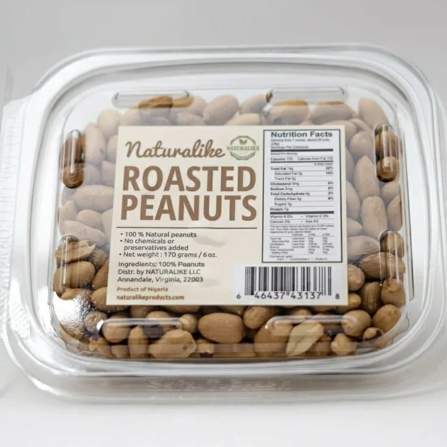 Naturalike Roasted Peanuts Ground Nuts 23oz - Salted Dry Roasted ...