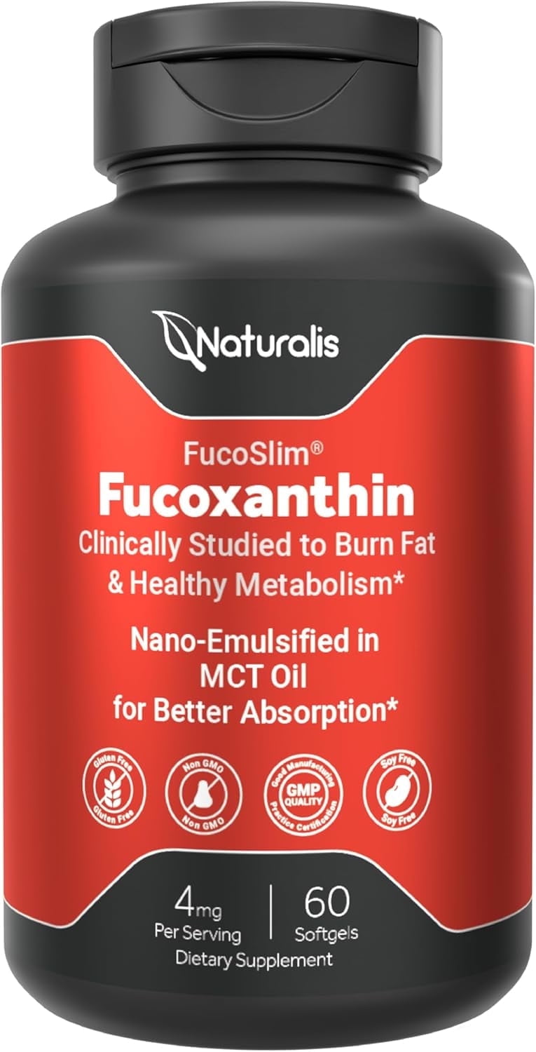 New Zealand Fucoxanthin (4mg) | Made with FucoSlim® | 60 Softgels (2 ...