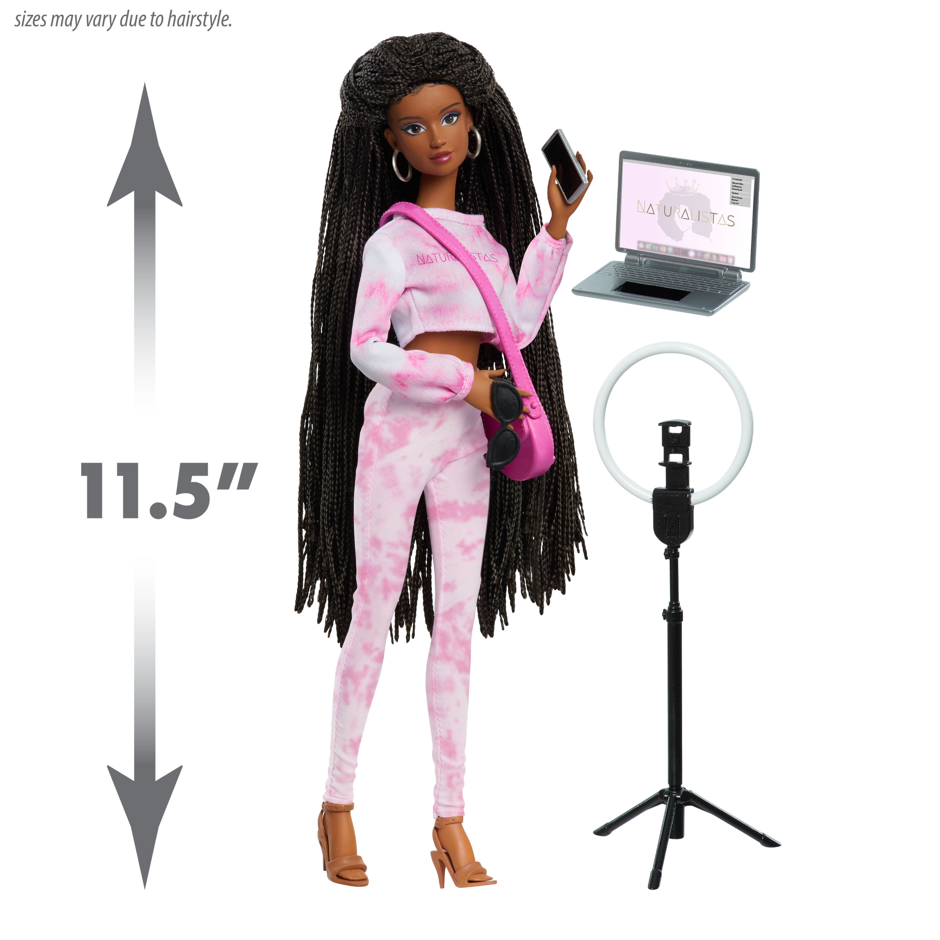 Naturalistas 11.5-inch Grace Fashion Doll and Accessories with 4B ...