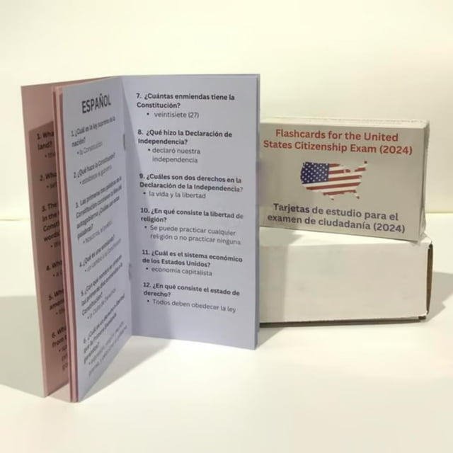Naturalization Exam Flash Cards: Bilingual English/Spanish Edition with ...