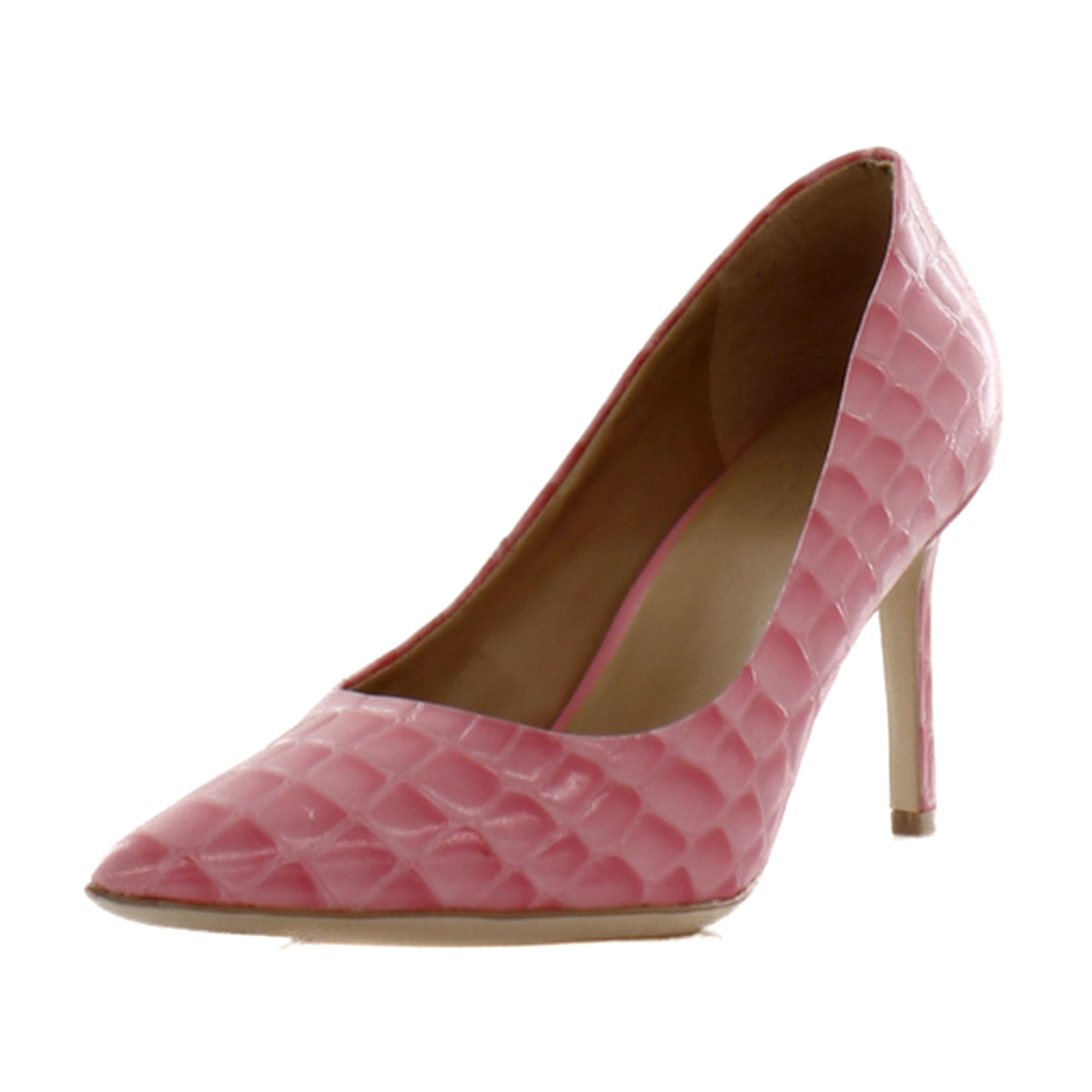 Naturalizer Anna Women's Heels Flamingo Pink Croco Leather Size 5 M ...