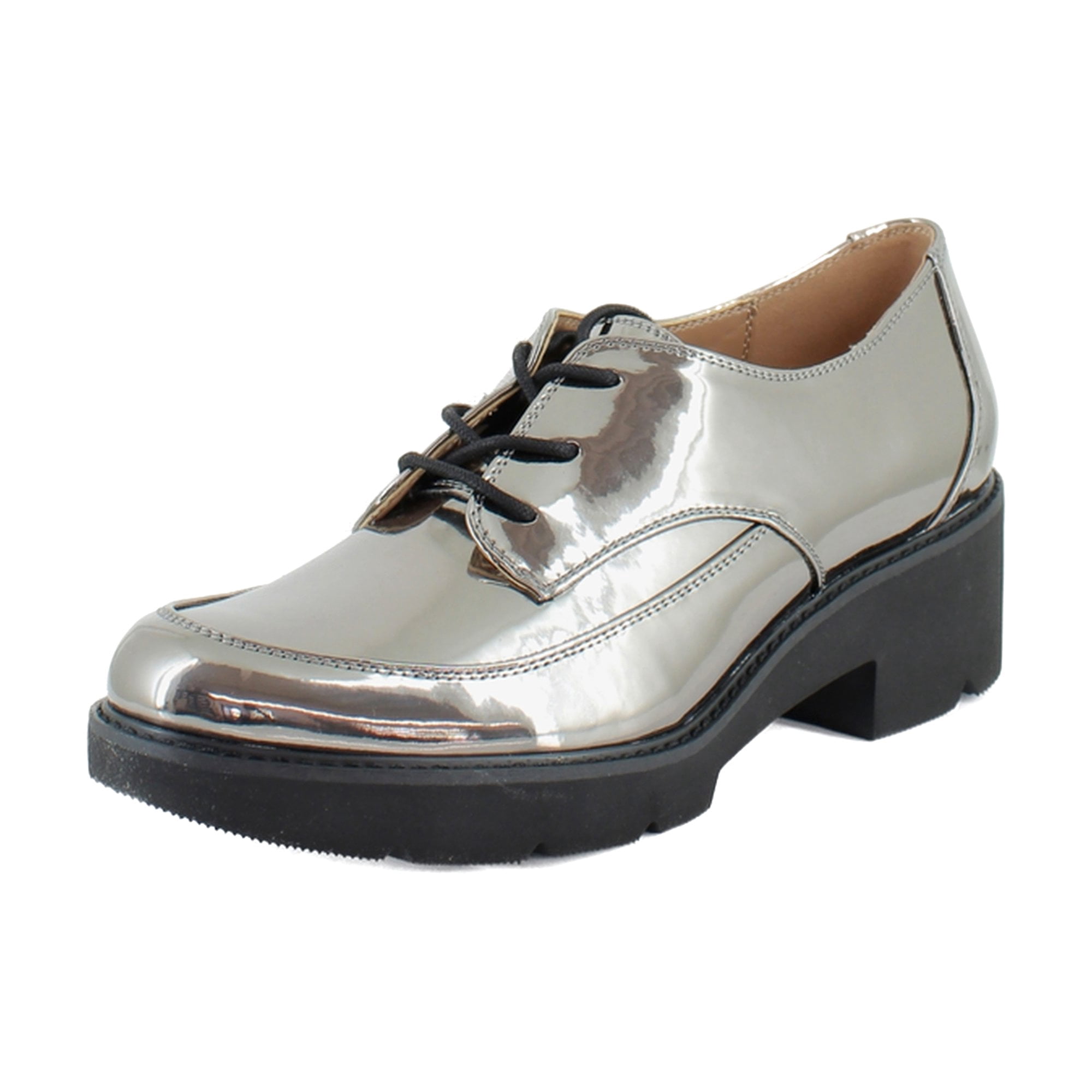 Naturalizer Darry-Lace Women's Oxfords Pewter Silver Metallic Size 11 M ...