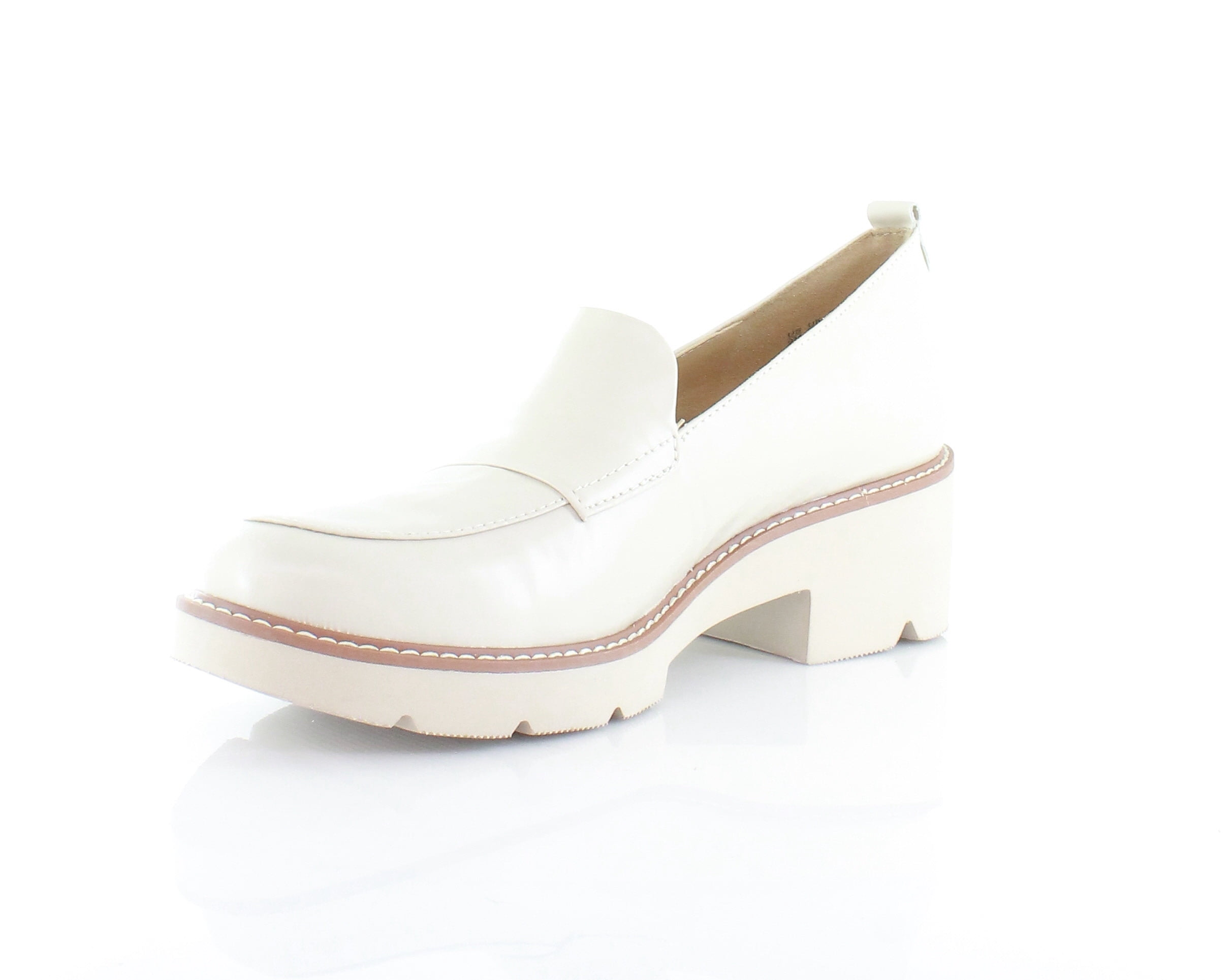 Naturalizer Women's Darry Lug Sole Heeled Loafer Porcelain 12M ...