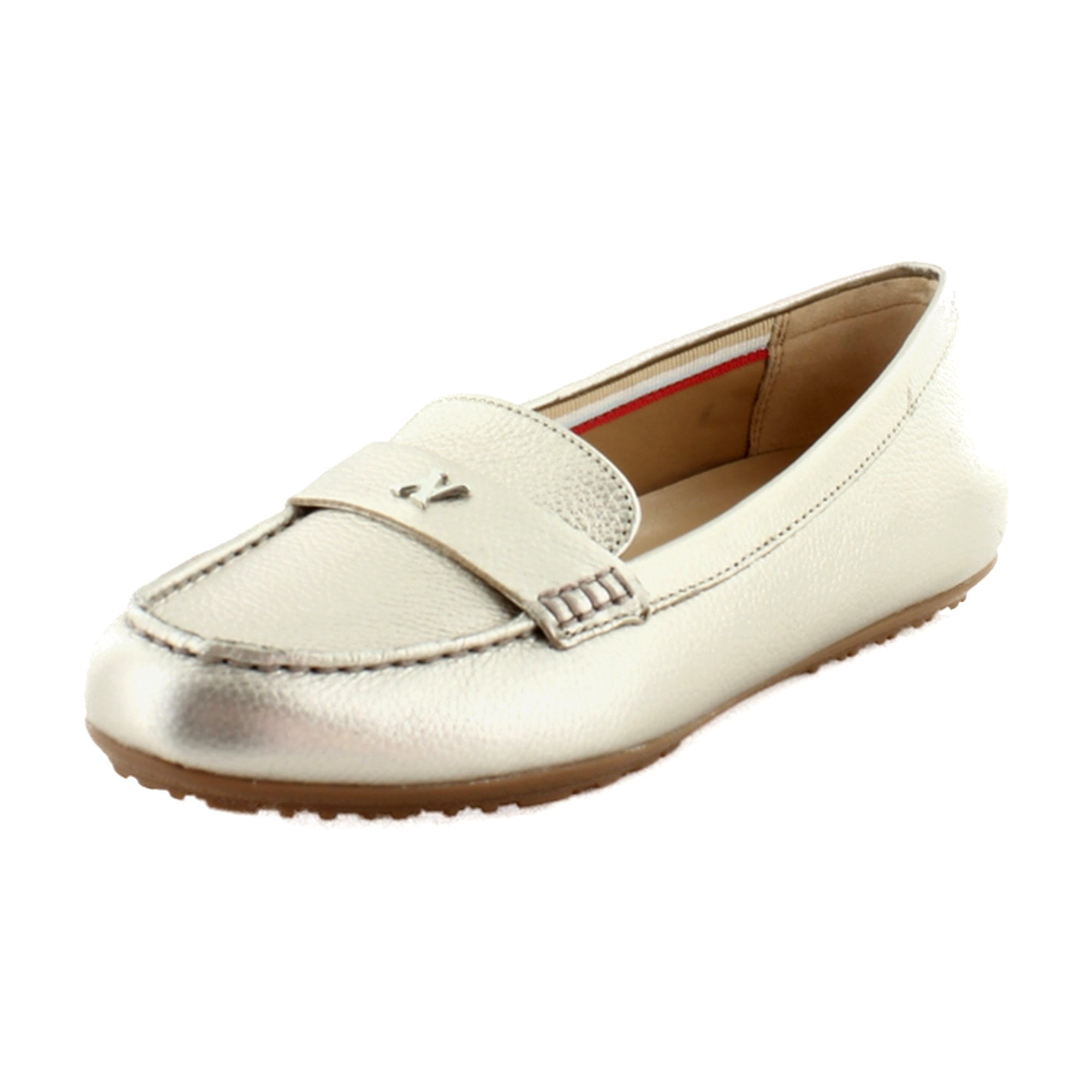 Naturalizer Evie Women's Flats Warm Silver Metallic Leather Size 9 W ...