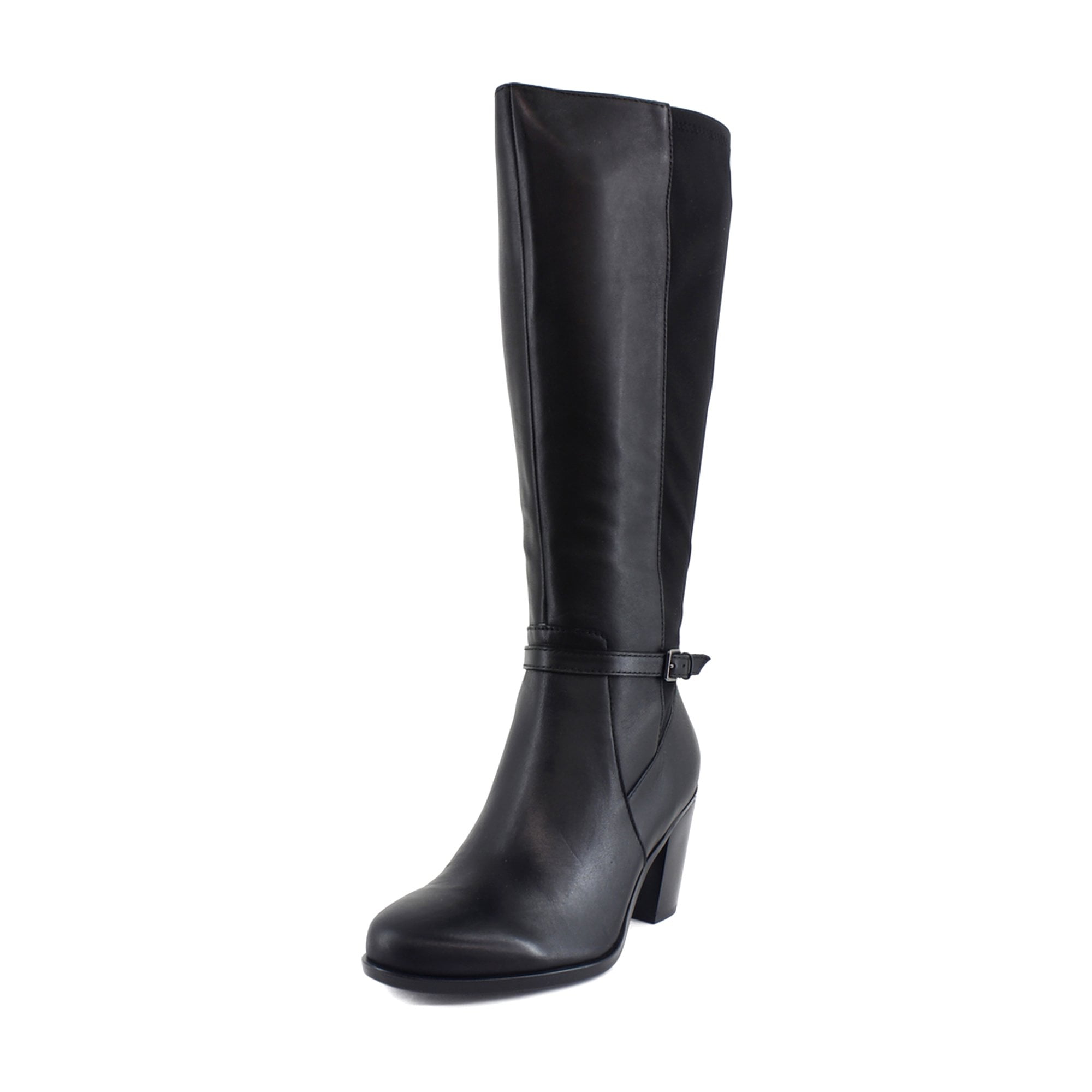 Naturalizer Women's Kalina Stretch Knee High Boot Black Leather and ...