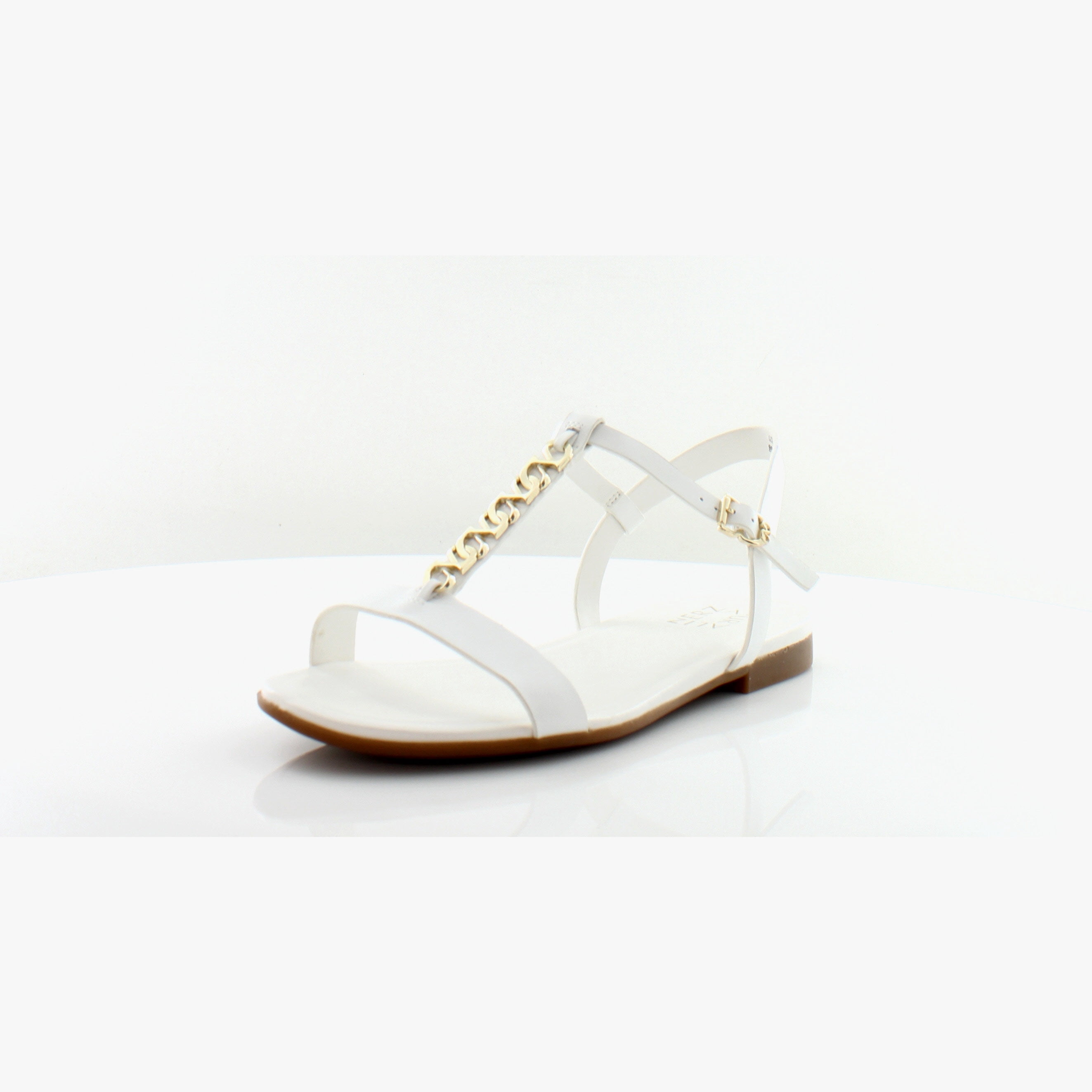 Naturalizer Teach Women's Sandals White Leather Size 9.5 W - Walmart.com