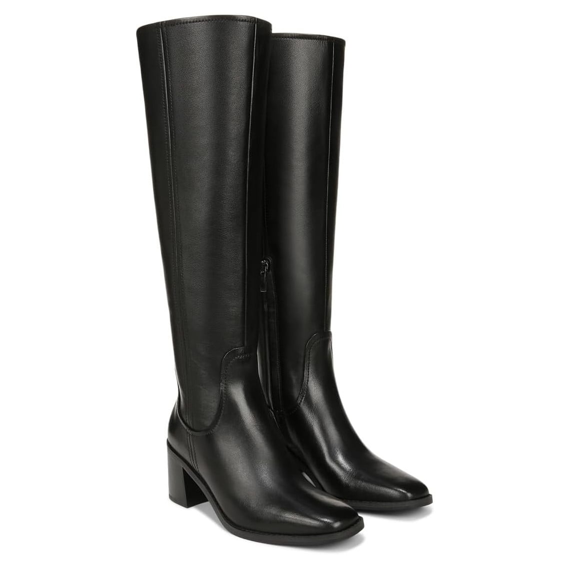 Naturalizer Women's 27 Edit Edda Over-The-Knee Boot Black Leather Wide ...