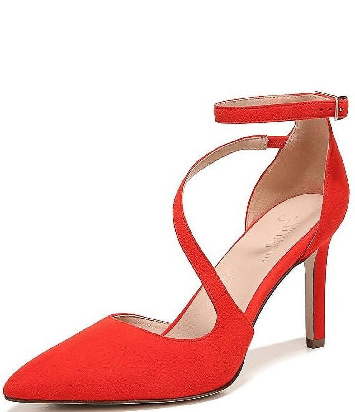 Naturalizer Women's Abilyn Strappy Heels Retro Poppy Suede 10M ...