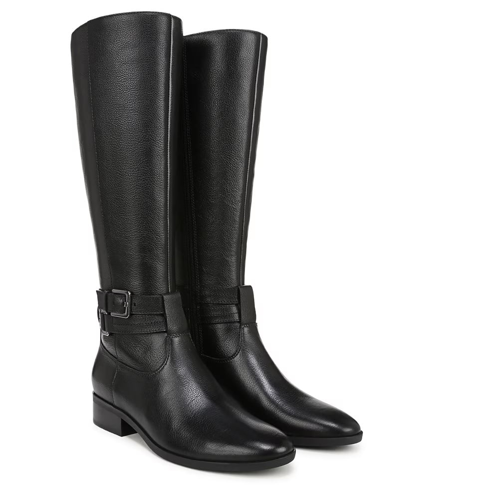 Naturalizer Women's Black Leather Rory Knee High Narrow Calf Boots 7.5M ...