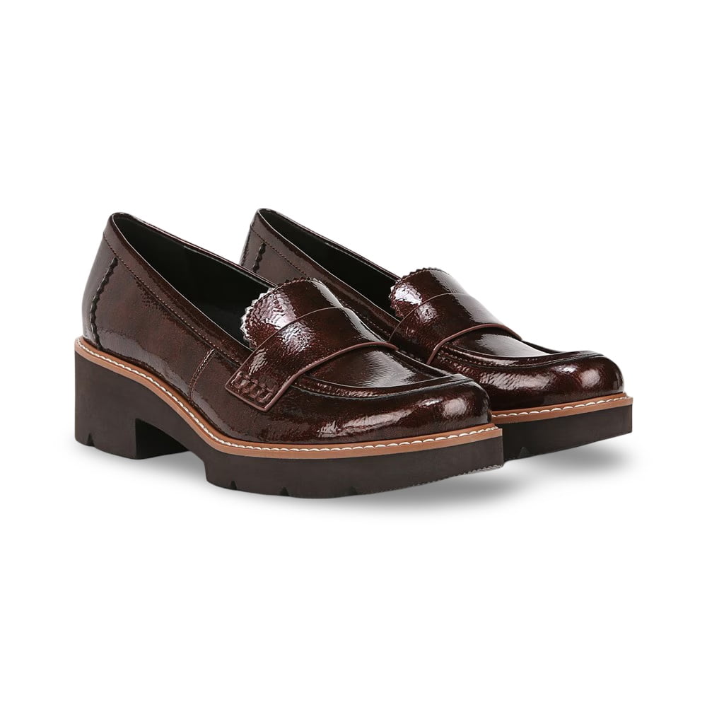 Naturalizer Women's Dakota Lug Loafer Cinnamon Patent 9W - Walmart.com