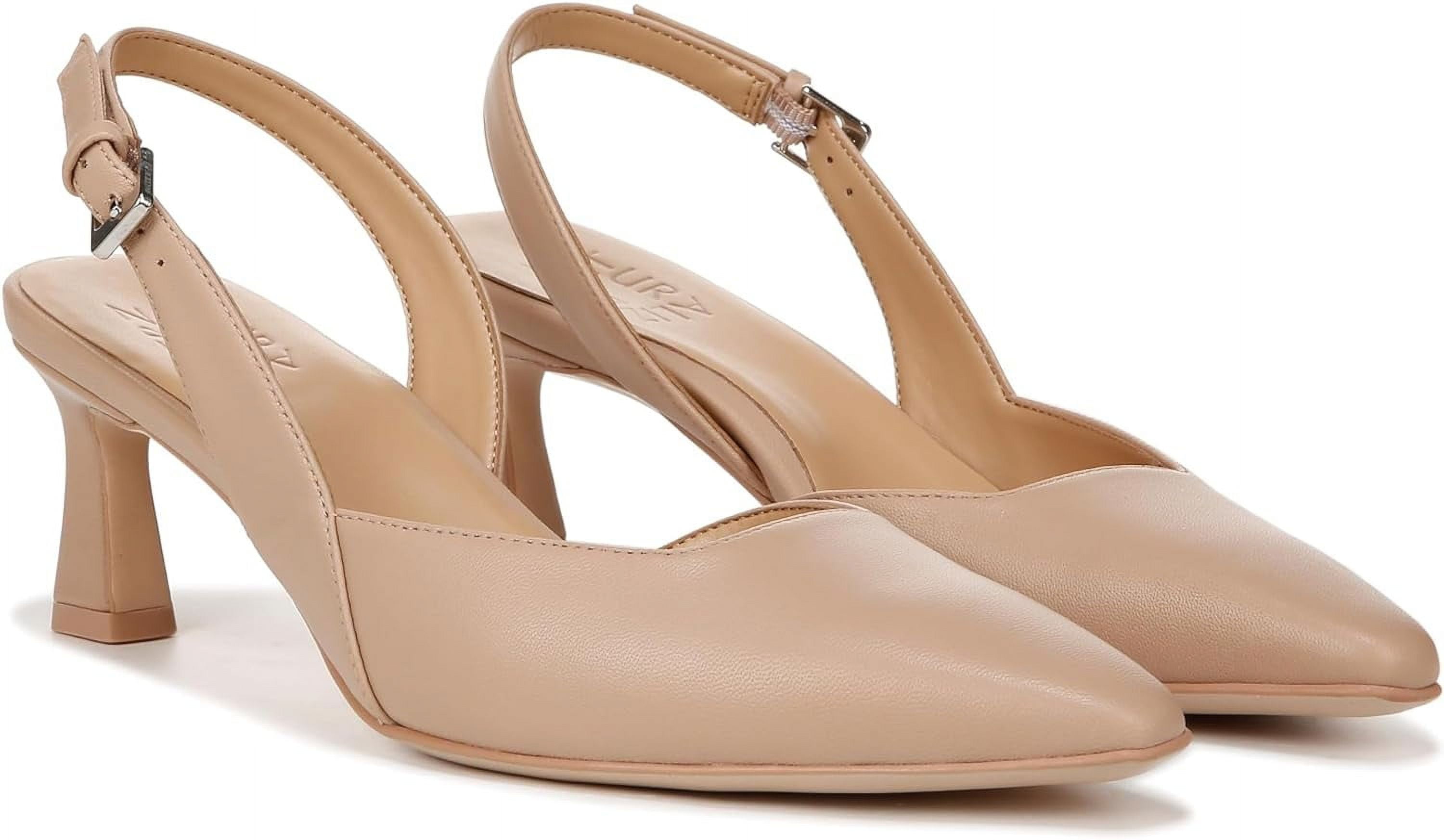 Naturalizer Dalary Women's Slingback Pump Creme Brulee Leather 7M ...