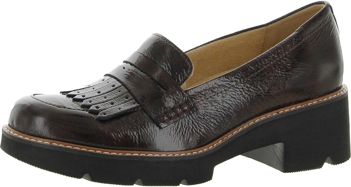Naturalizer Women's Darcy Tassel Penny Heel Loafer Cinnamon Patent ...