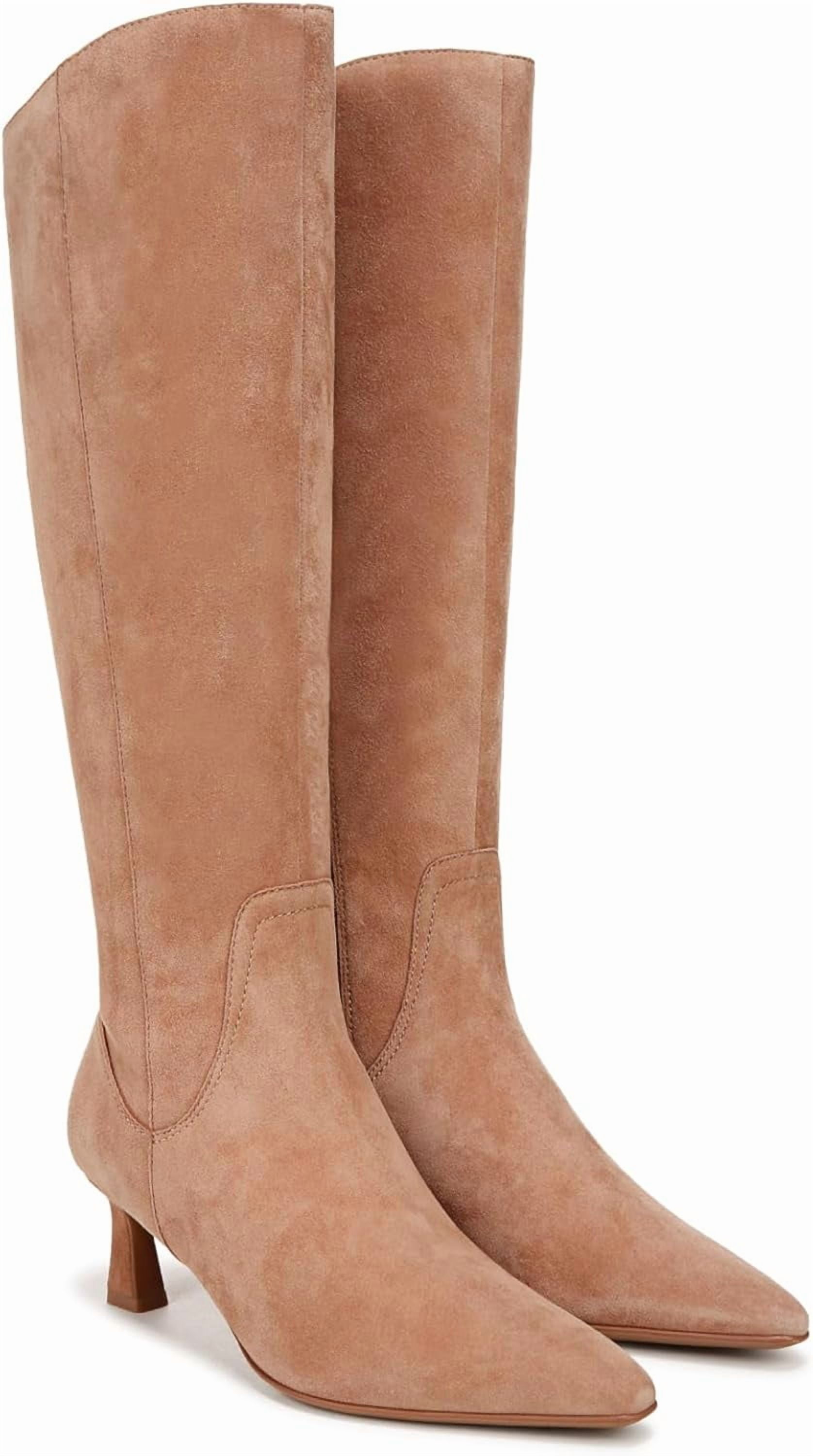 Naturalizer Women's Deesha Knee High Boot Cafe Brown Suede Extra Wide ...
