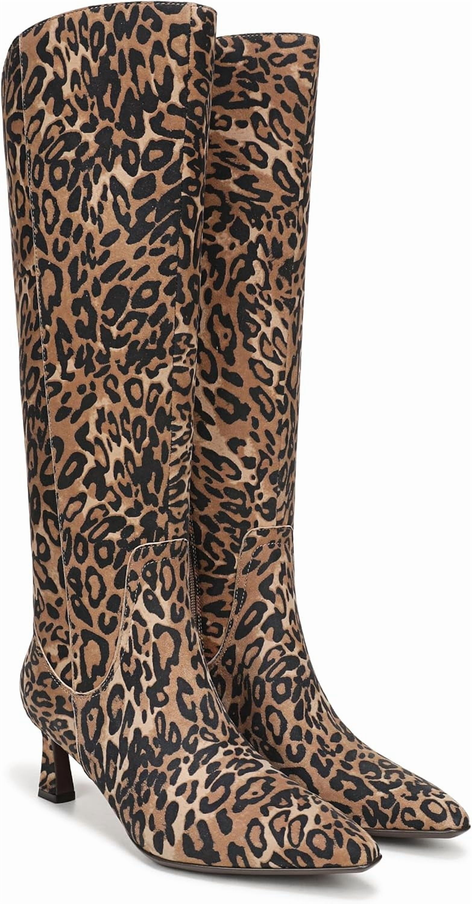 Naturalizer Women's Deesha Knee High Boot Dark Brown Leopard Narrow ...