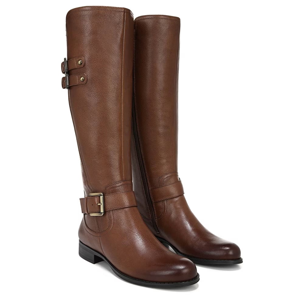 Naturalizer Women's Jessie Knee High Boots Cinnamon Brown Wide Calf 8W ...