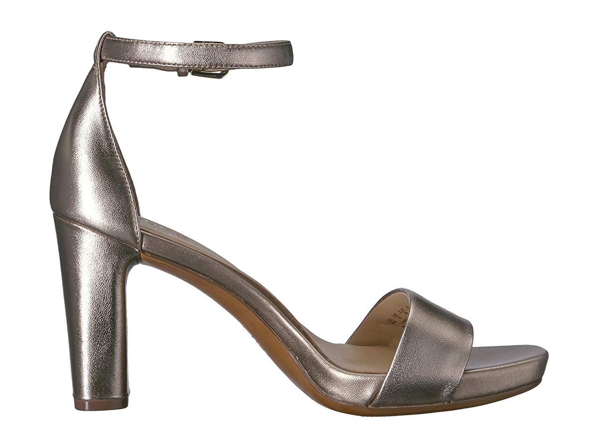 Naturalizer Women's Joy Heeled Sandals Light Bronze Leather 6.5W ...