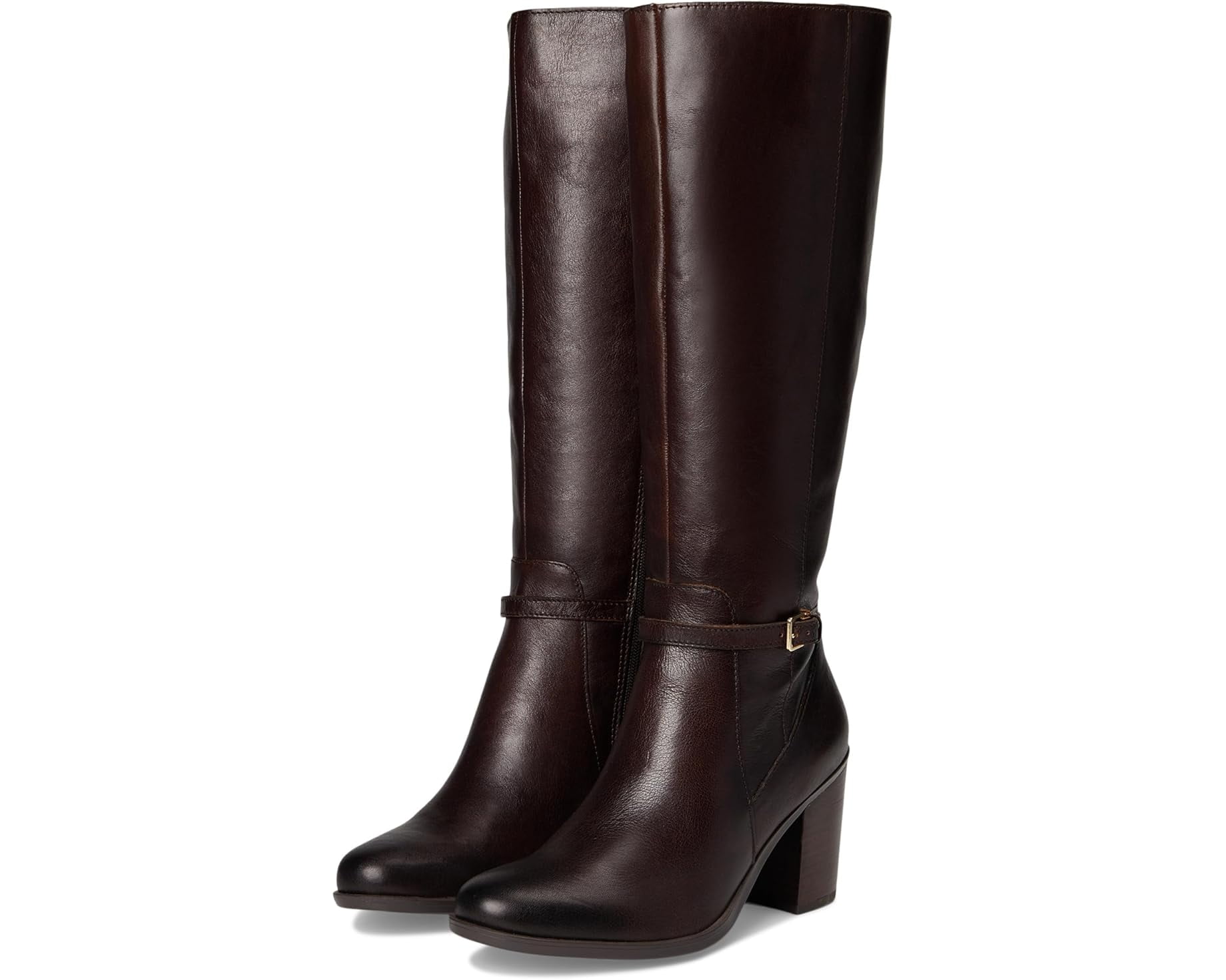 Naturalizer Women's Kalina Knee High Boots Dark Brown Wide Calf 9W ...