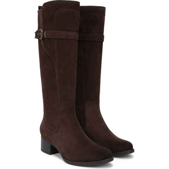 Naturalizer Women's Kenna Knee High Boot Chocolate Brown Suede Wide ...