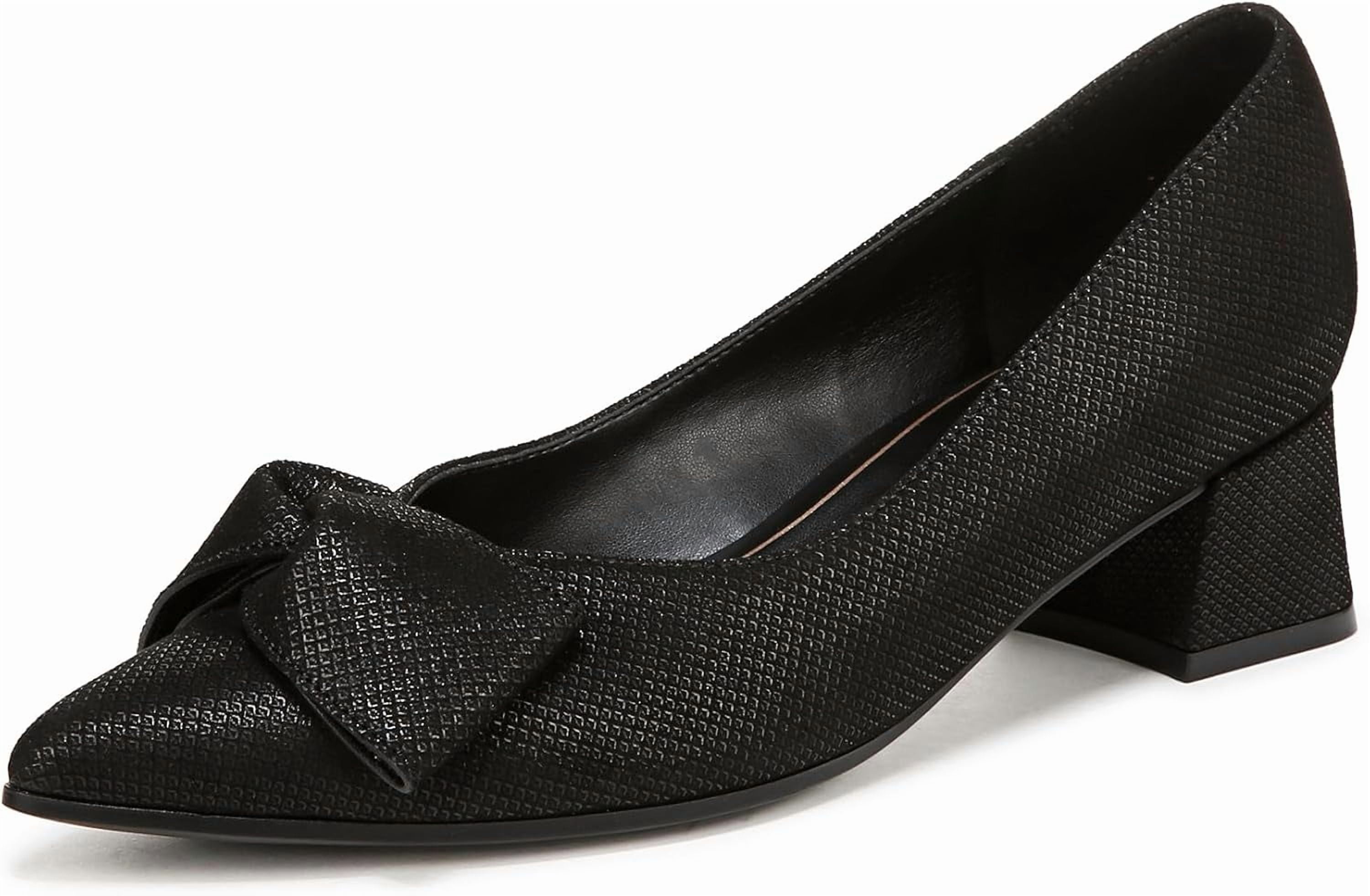Naturalizer Women's Mavis Bow Pump Black Suede 7W - Walmart.com