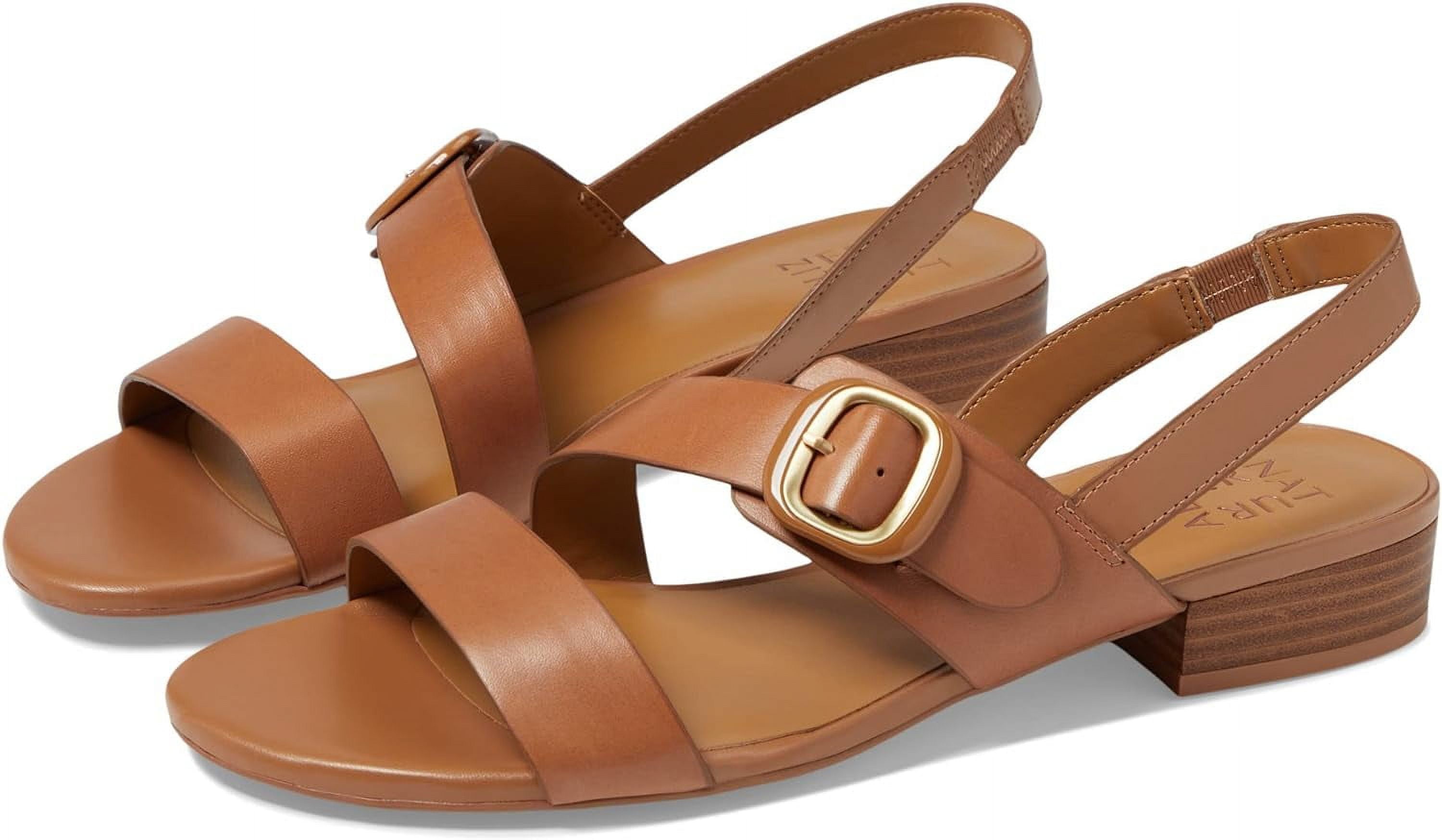 Naturalizer Women's Meesha Slingback Low Heel Sandal English Tea Brown ...