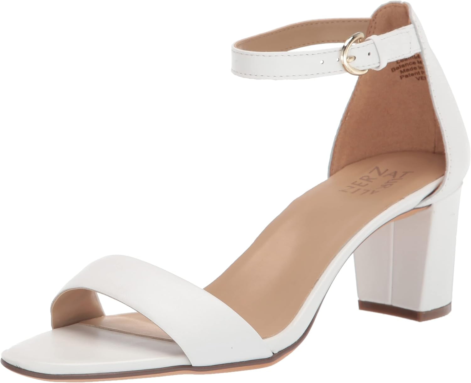 Naturalizer Women's Vera Ankle Strap Sandals White Leather 9W - Walmart.com
