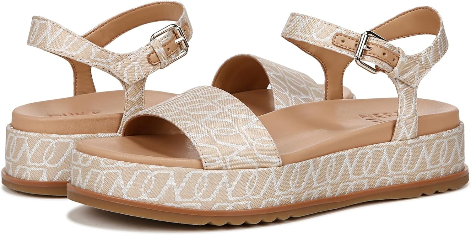 Naturalizer Women's Zane Ankle Strap Platform Casual Sandal Coastal Tan ...