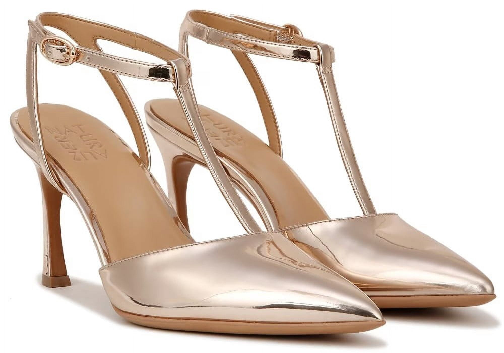 Naturalizer Womens Astrid Pointed Toe T-Strap Pump Rose Gold 7.5M ...