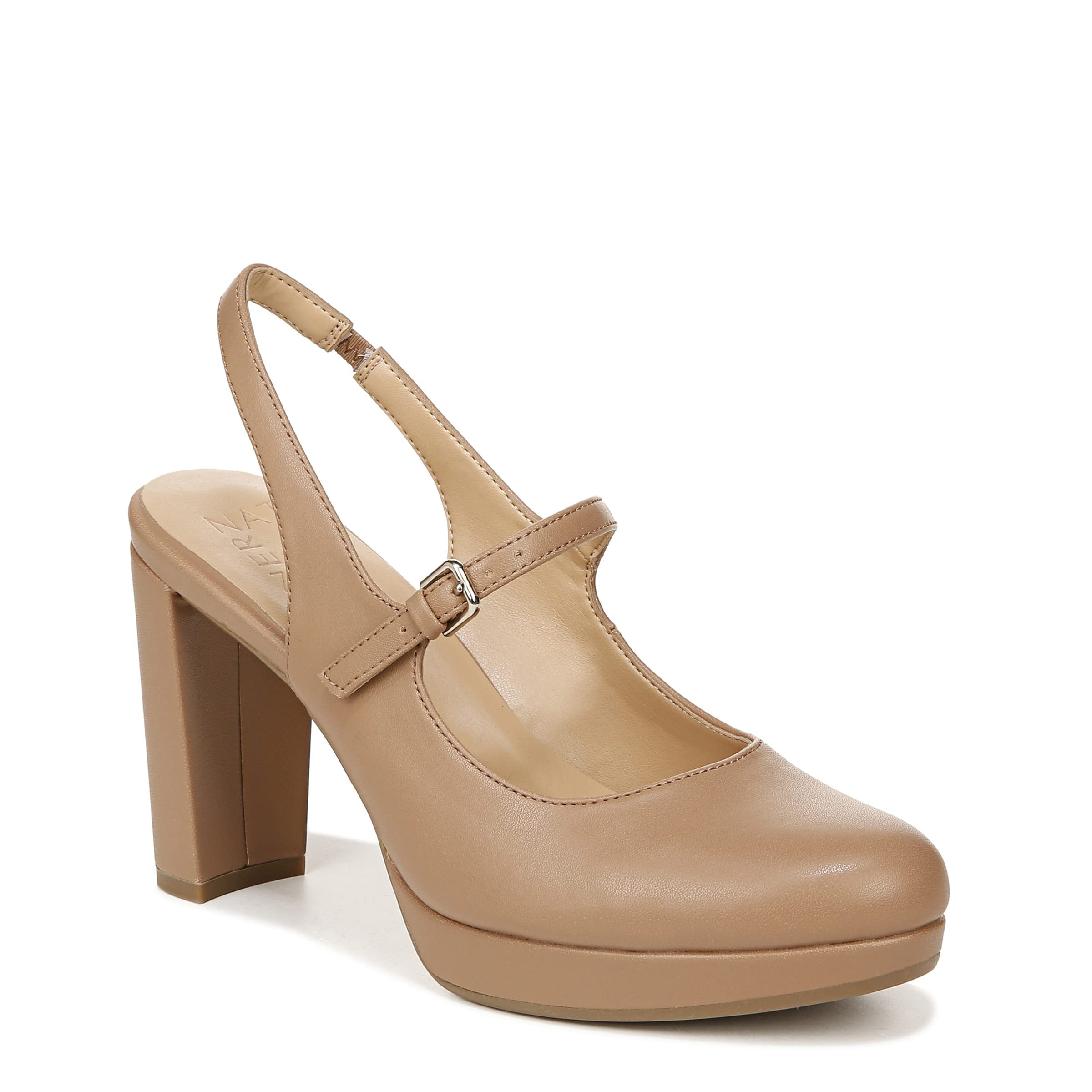 Naturalizer Womens Berlin Slingback Mary Jane Pump, Cafe Brown Smooth ...