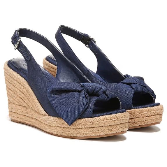 Naturalizer Womens Bettina Platform Slingback Heel Sandal Navy Blue 8M ...
