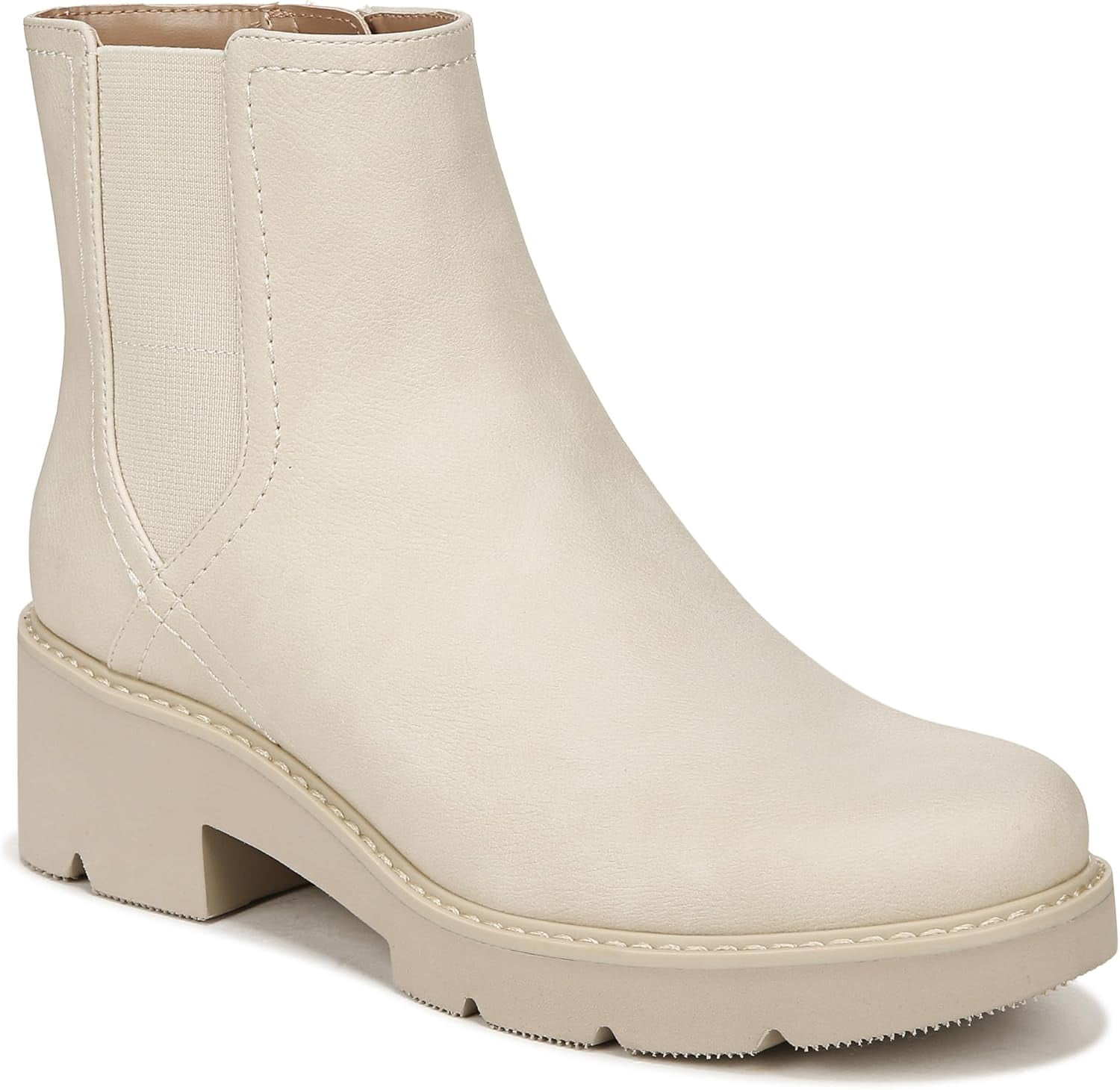 Naturalizer Womens Cade Lug Sole Ankle Boot Porcelain Beige 6W ...