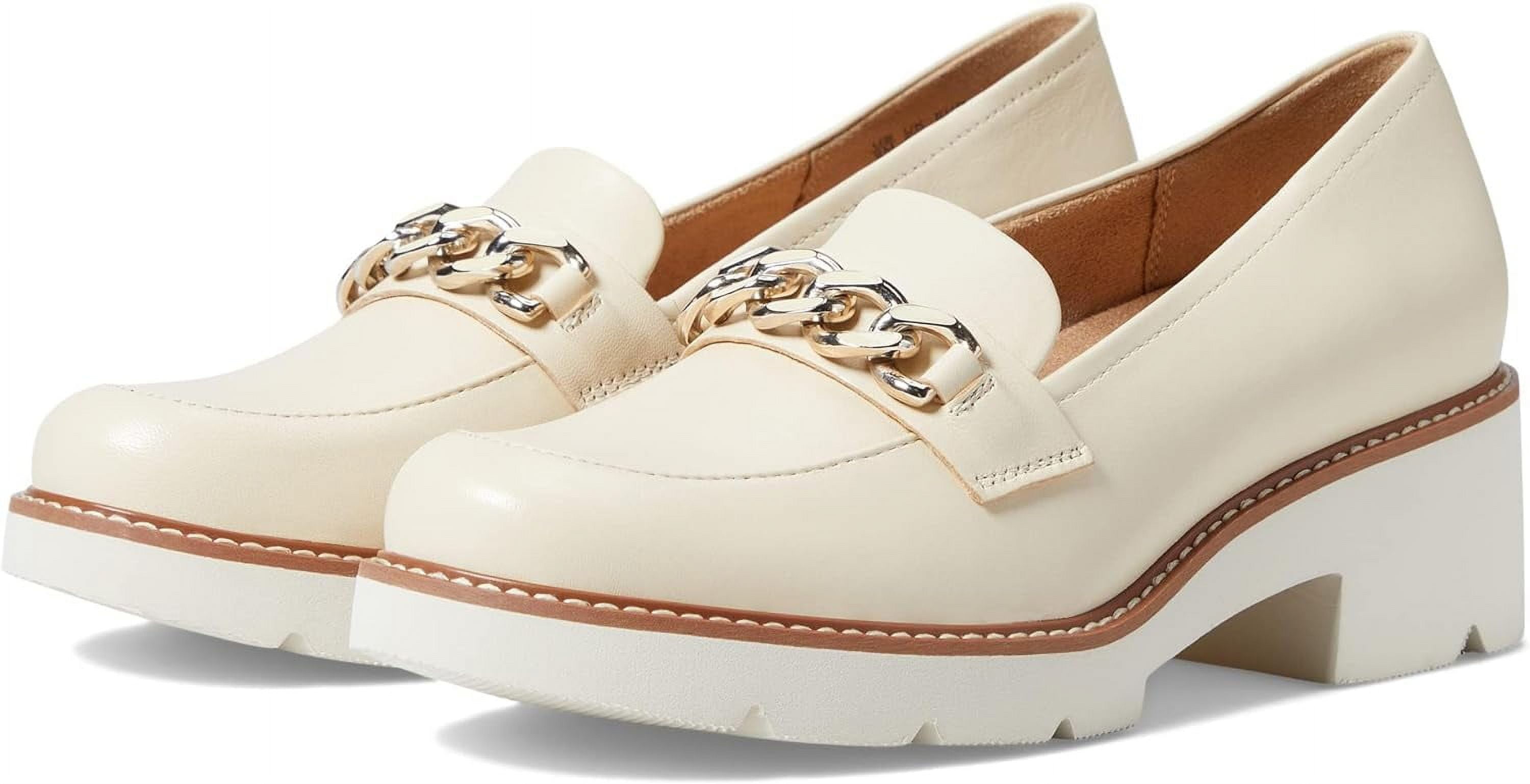 Naturalizer Womens Desi Chain Detail Platform Lug Sole Heeled Loafer ...