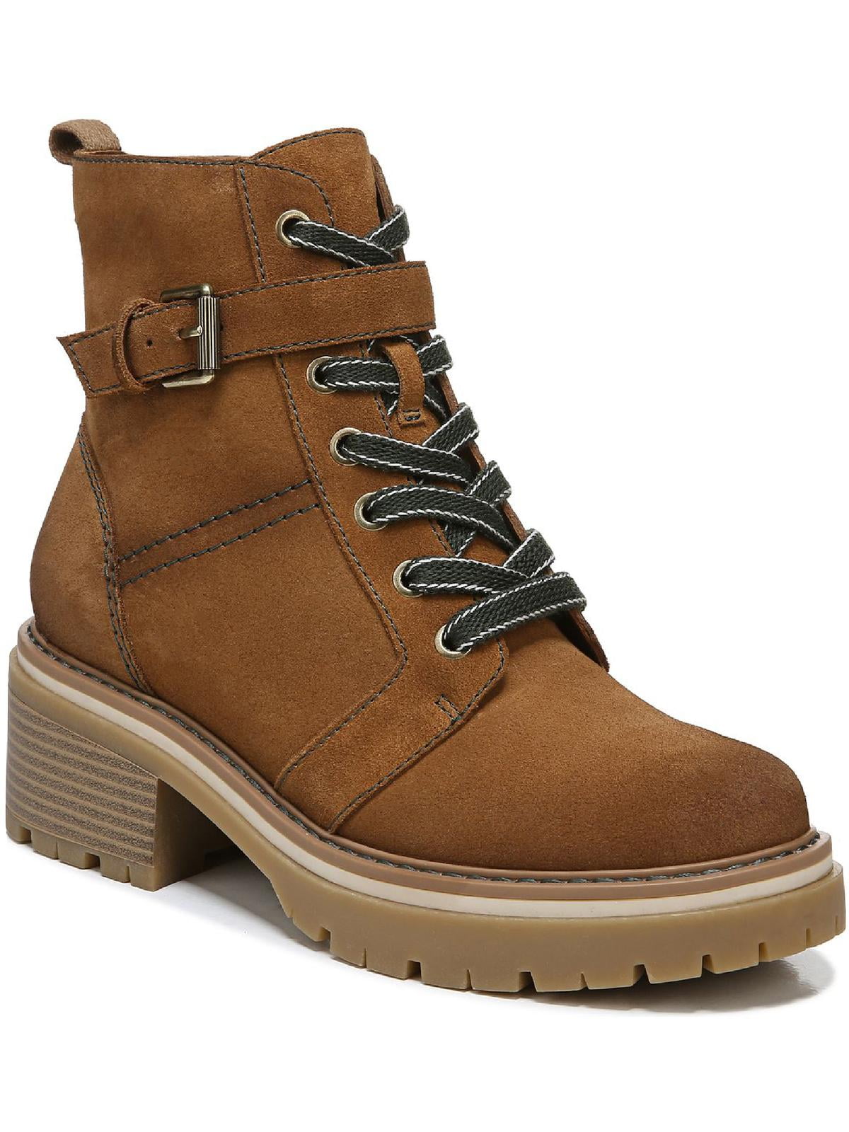 Naturalizer Womens Jac Suede Ankle Combat & Lace-up Boots - Walmart.com