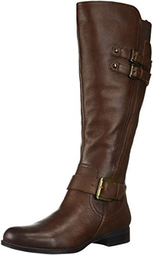 Naturalizer Womens Jessie Knee High Buckle Detail Riding Boots - Wide ...