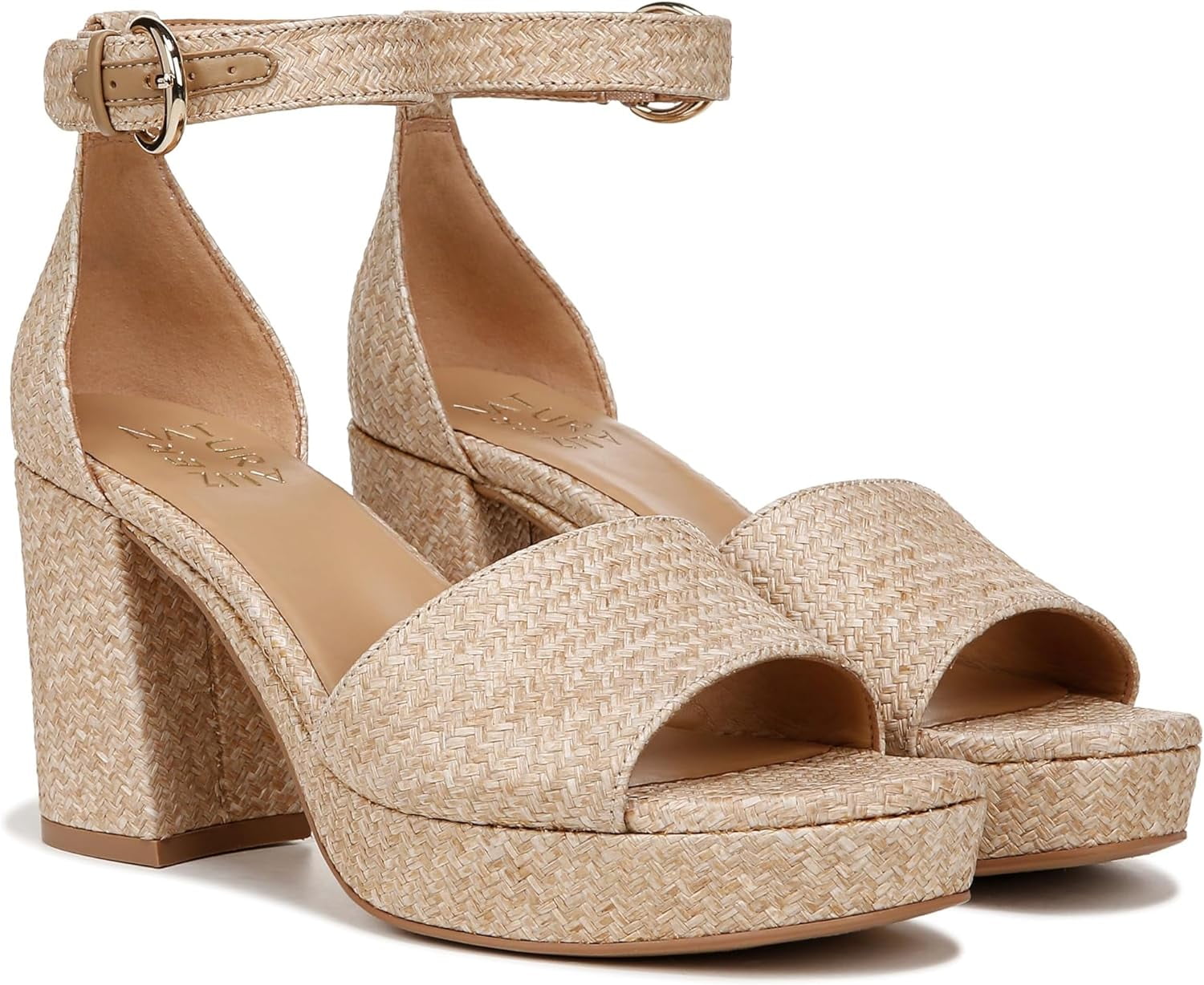 Naturalizer Womens Pearlyn Platform Sandal Wheat 7W - Walmart.com