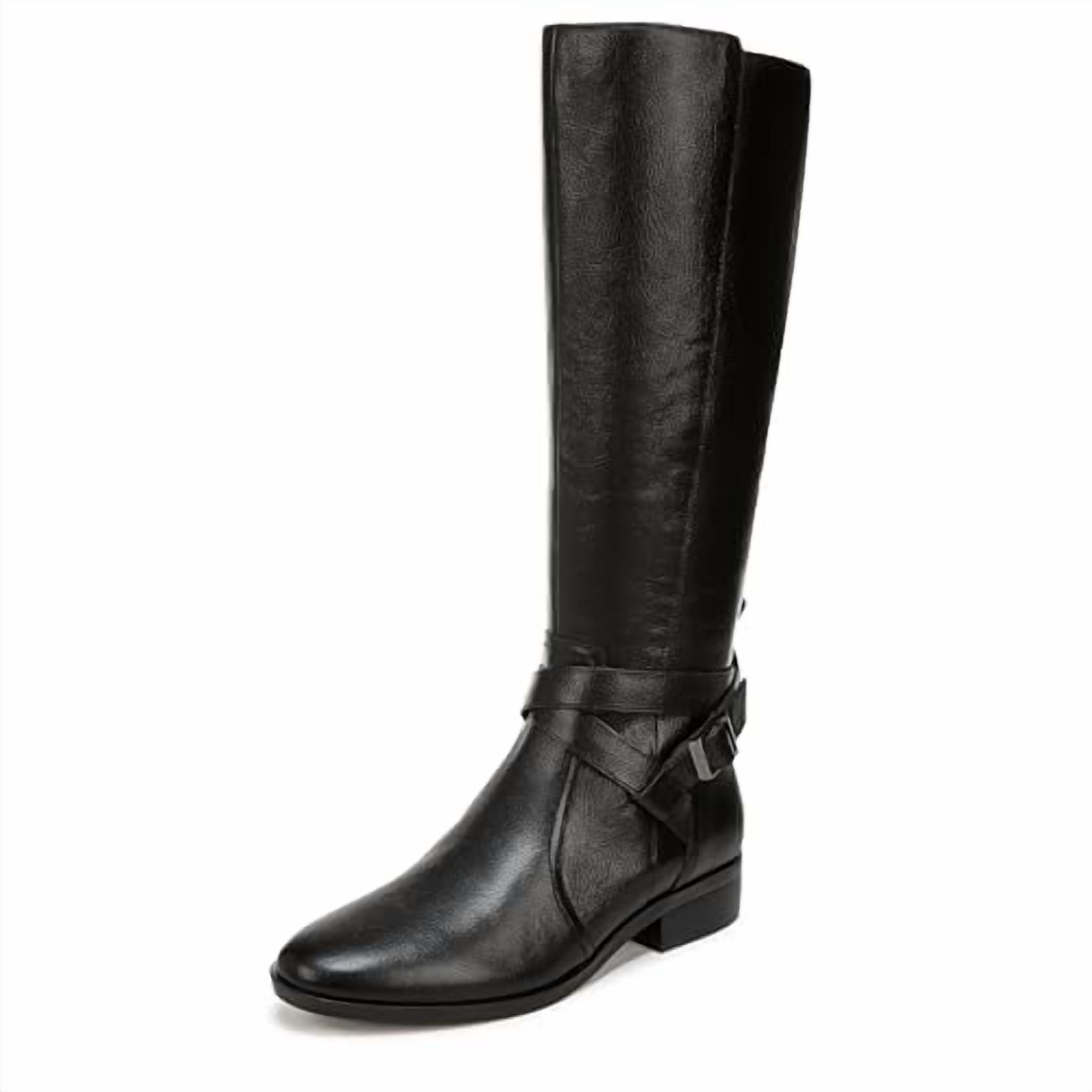 Naturalizer Women's Rena 2 Riding Boot Black Leather Extra Wide Calf ...