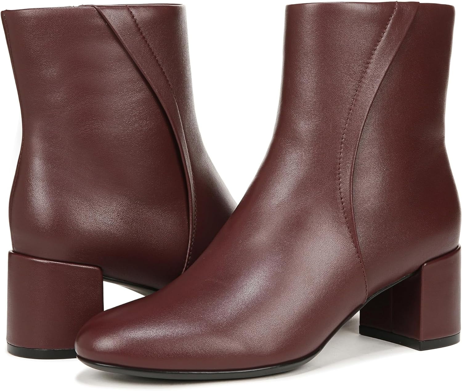 Naturalizer Womens River Heeled Ankle Boot Cabernet Sauvignon Red ...