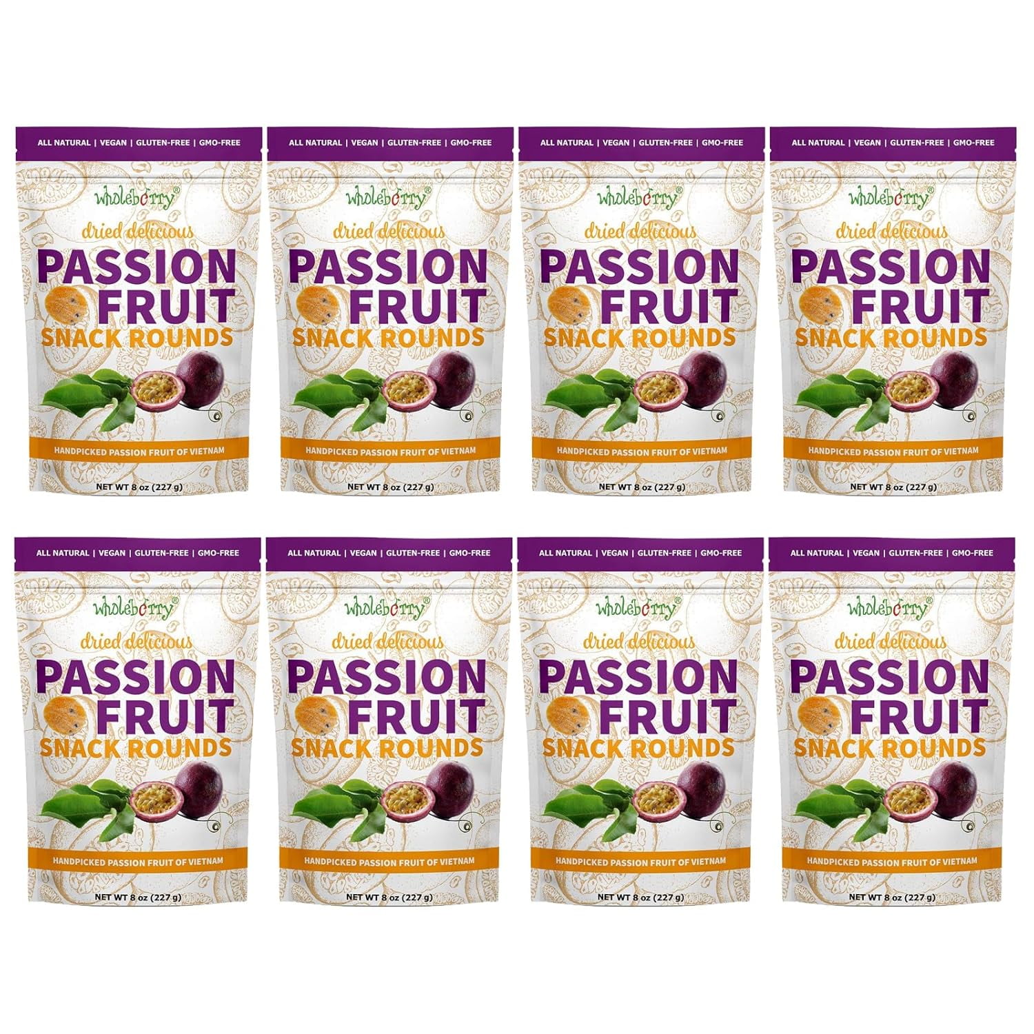 Naturally Delicious Dried Passion Fruit Rounds 64 oz Maracuja Fruit ...