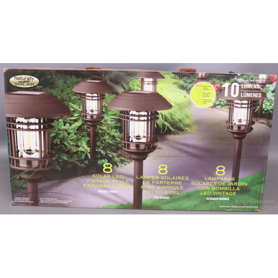Naturally Large Solar Large Pathway Lights, 8-pack - Walmart.com