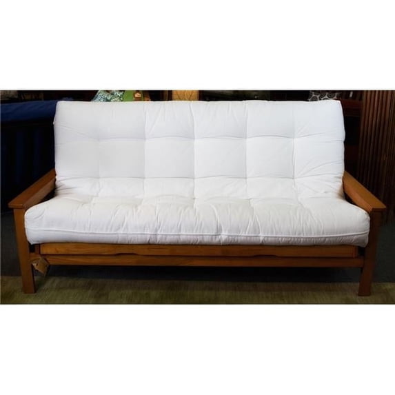 Naturally Sleeping 6 in. Firm Tufted Queen Size All Cotton Futon ...