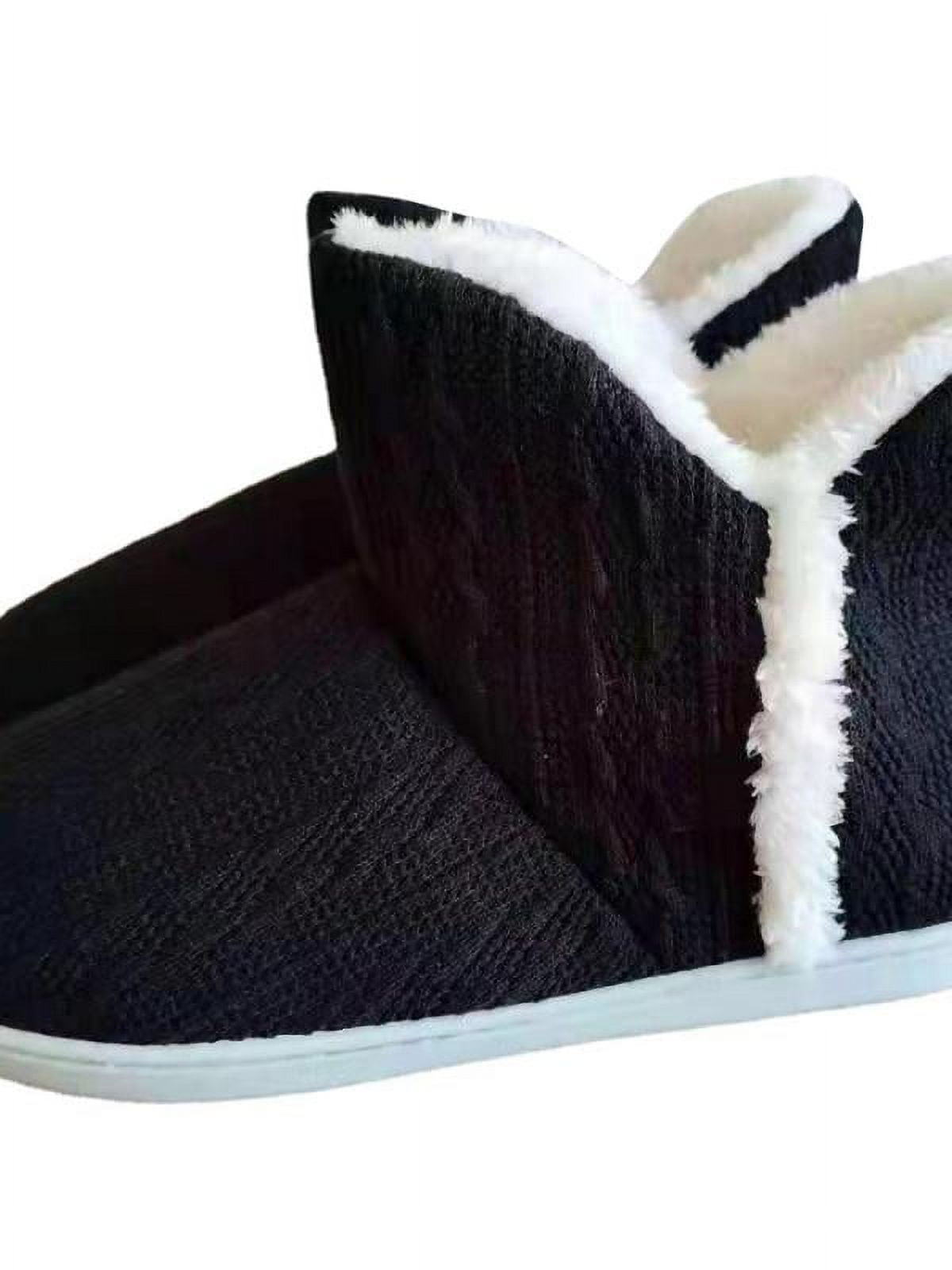 Naturalour Fluffy Faux Fur Slipper Boots Women Soft Cozy Memory Foam ...