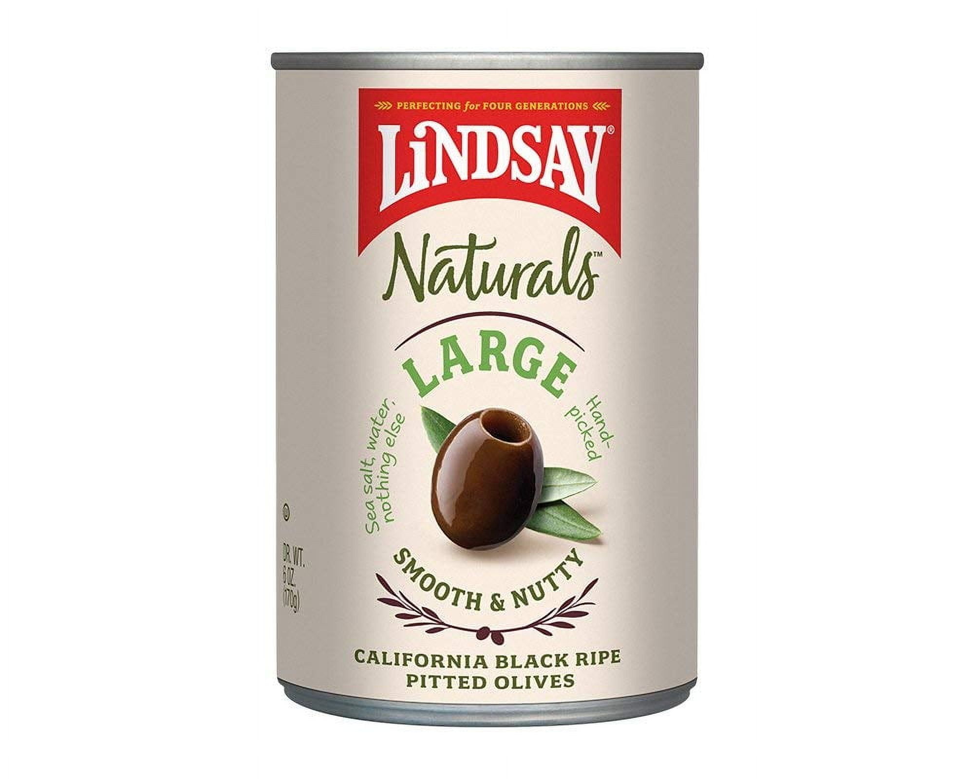 Naturals Large California Black Ripe Pitted Olives - 6 Oz Can - Pack of ...