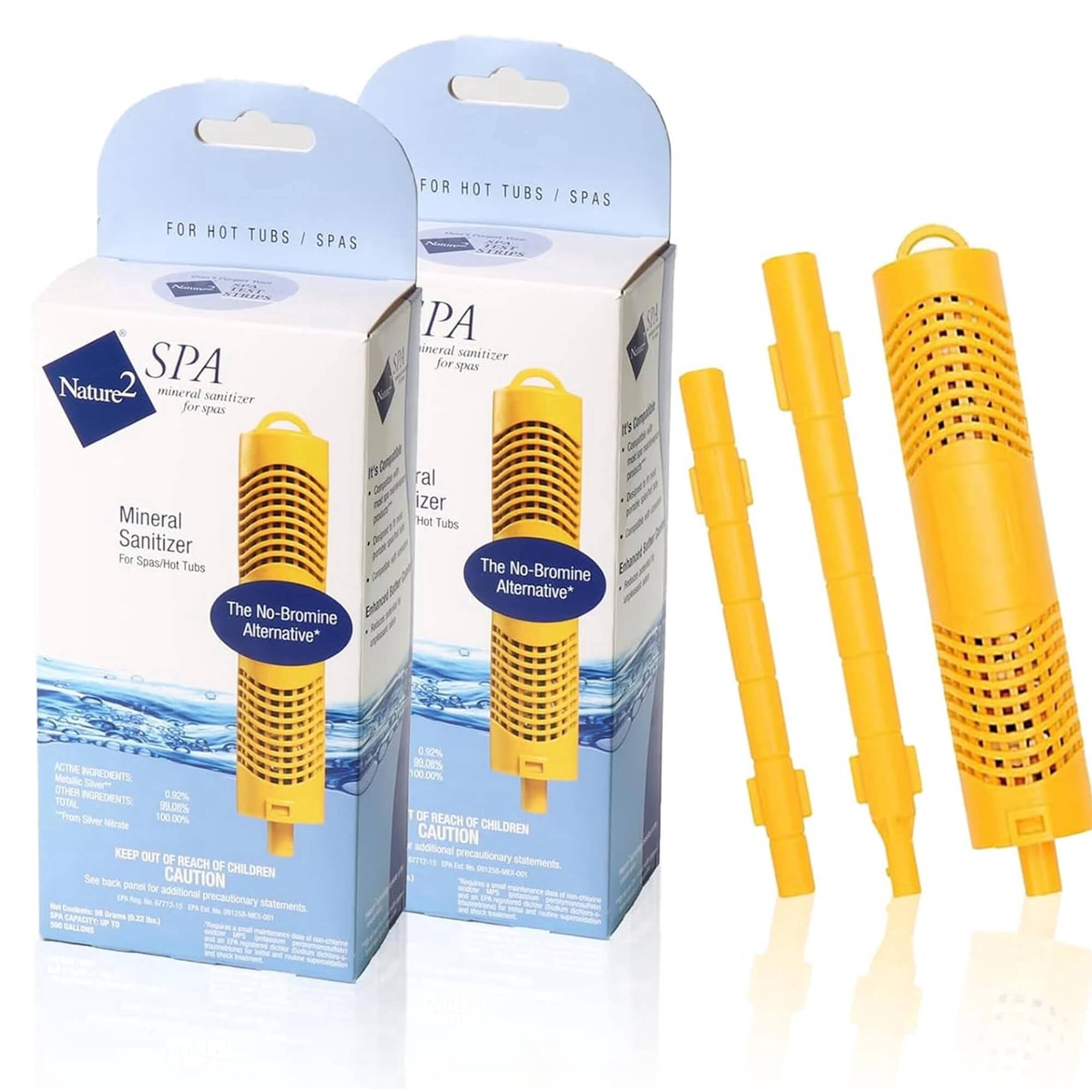 Nature 2 Hot Tub Spa Mineral Sanitizer Cartridge Stick Purifier, 2 Pack ...