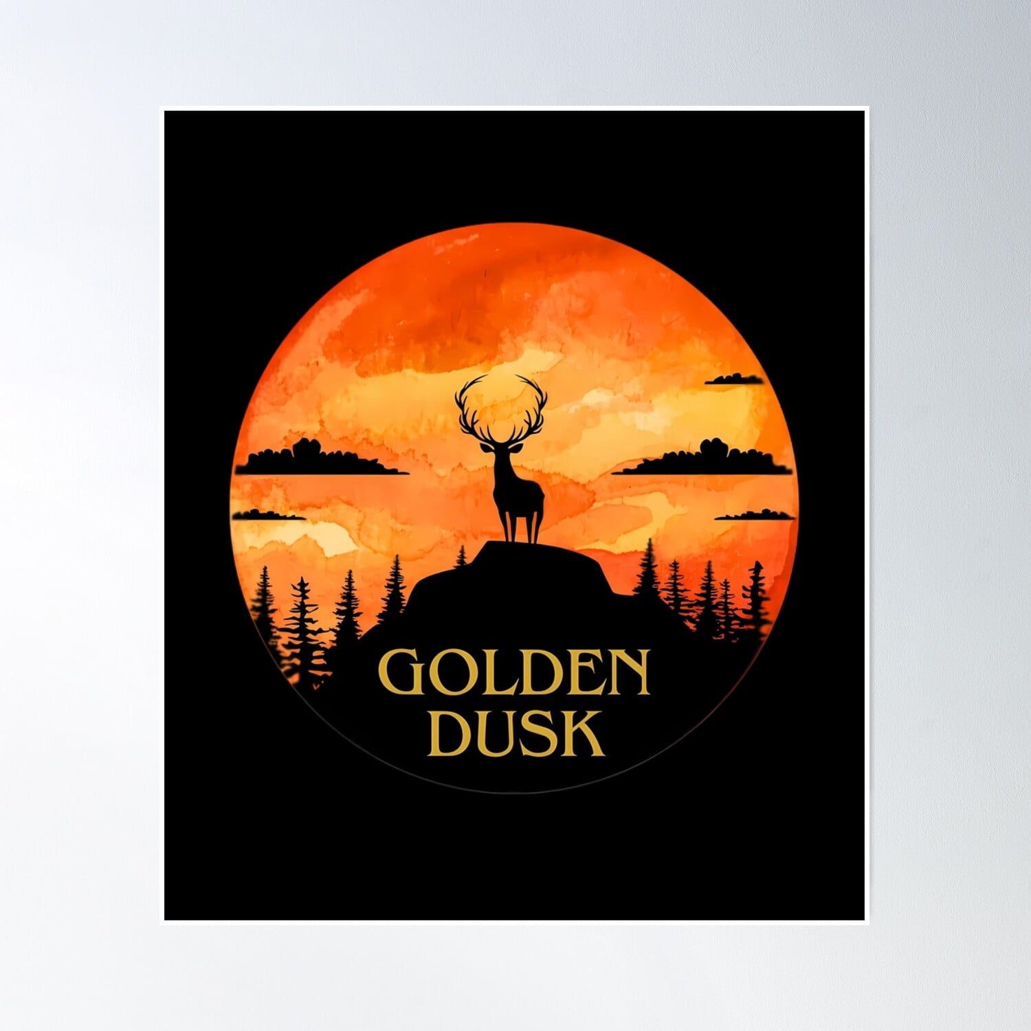 Nature Aesthetic Design Forest Digital Art Sunset Feelings Poster Wall ...