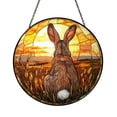 Nature Animal Stained Glass Style Window Suncatcher, Rabbit Art Panel ...