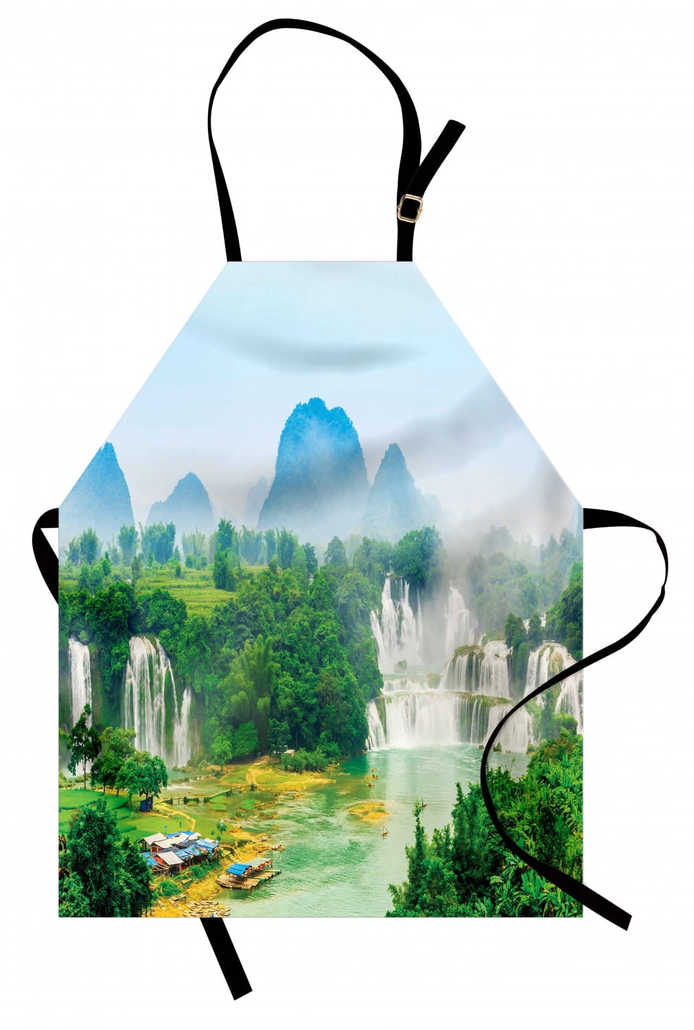 Nature Apron Detain Waterfall Guangxi Misty Jungle Forest Waterscape ...