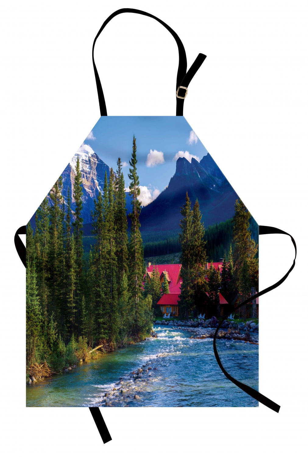 Nature Apron Pipestone River Rushes Past Log Lake Louise Village Banff ...