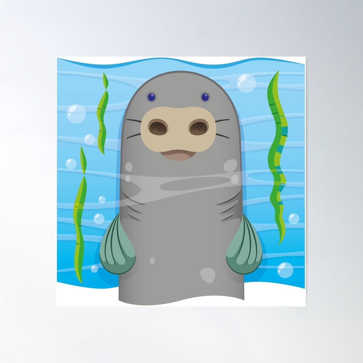 Nature Aquatic Mammal Manatee, Dugong. Ideal For Educational And ...
